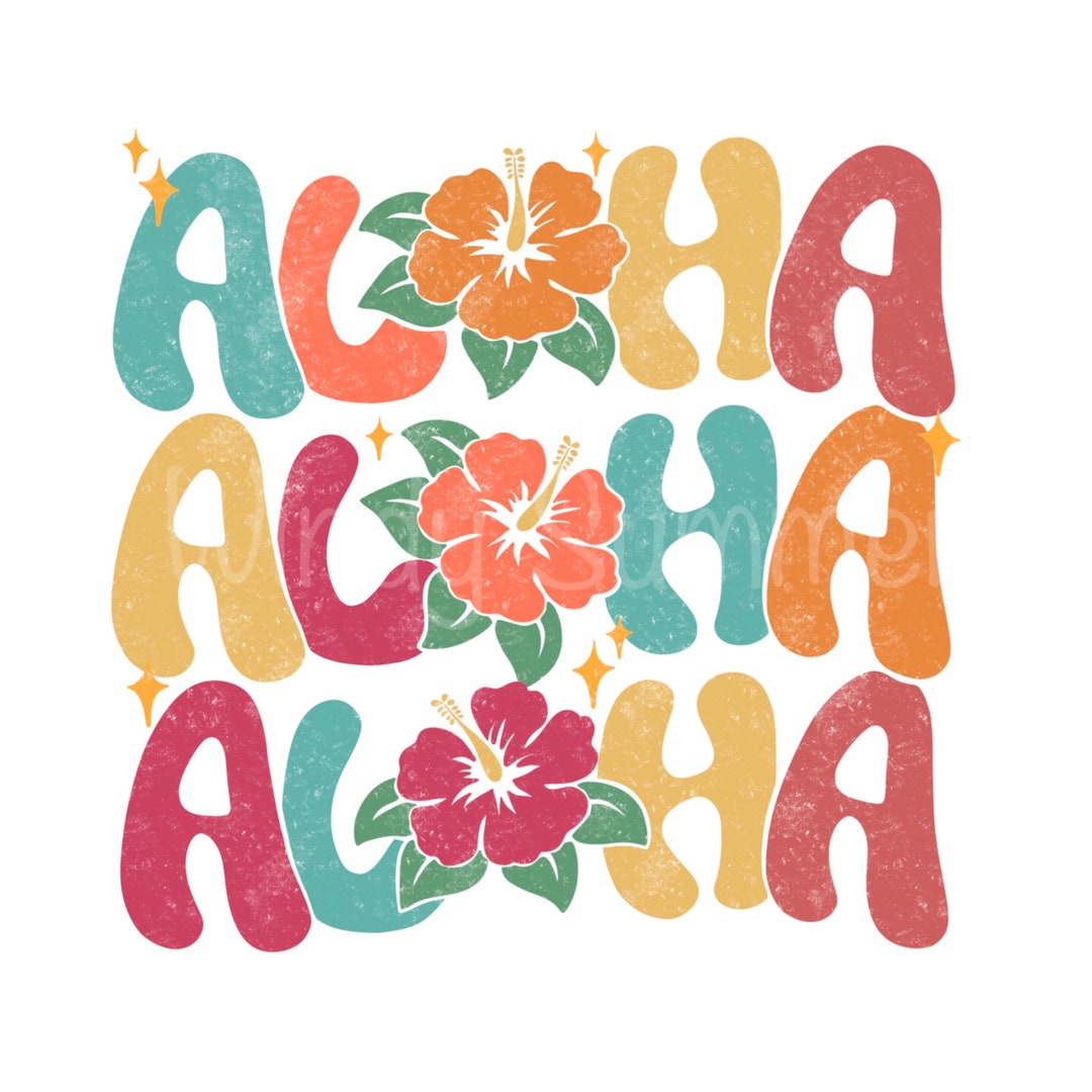 Aloha Png, Hawaii Beach Png, Retro Summer Png, Palm Beach Png, Boho ...