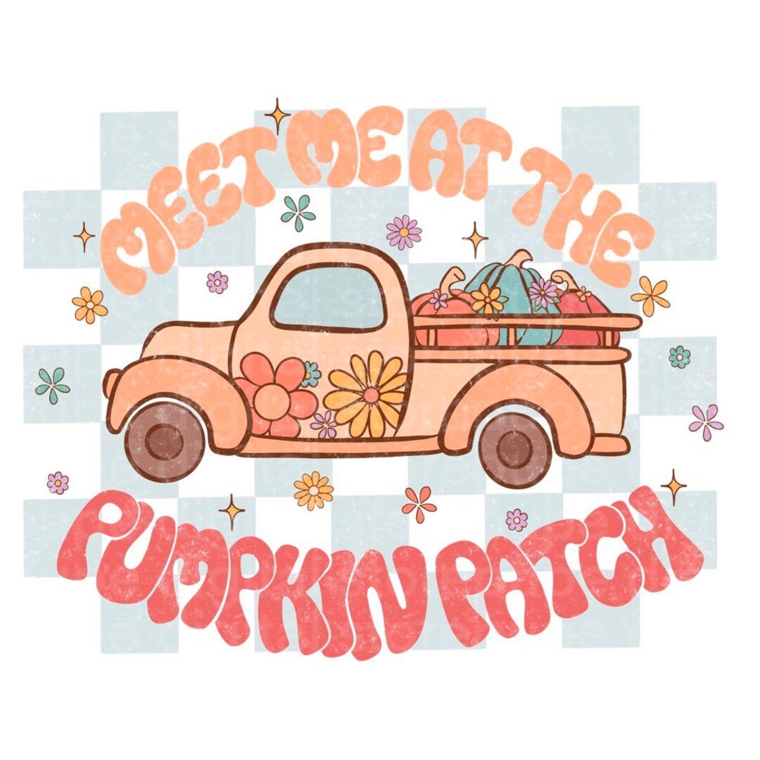 Retro Fall PNG, Pumpkin Patch Png, Groovy Pumpkins Png, Retro Autumn ...