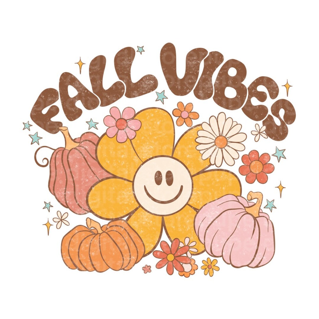 Retro Fall PNG, Pumpkin Patch Png, Groovy Pumpkins Png, Retro Autumn ...
