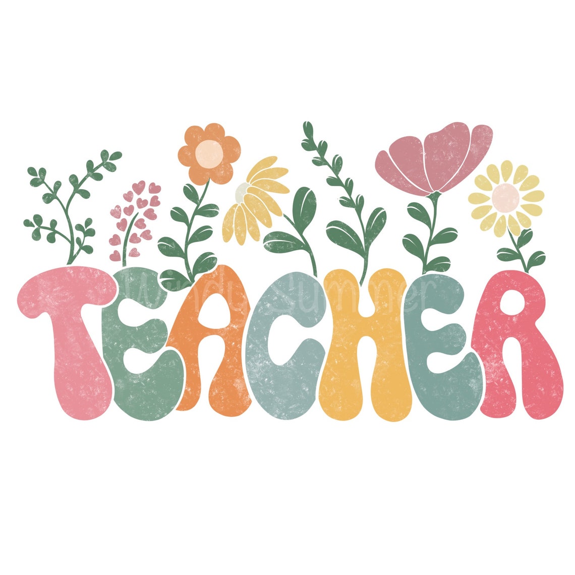 Teacher Flower Png, Retro Teacher Png,teacher Mode Shirt Png, Teaching ...
