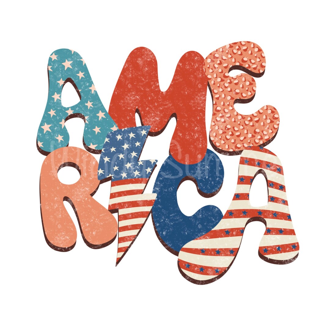 Retro America Png, Popular USA Png, America Star Png, 4th of July Png ...