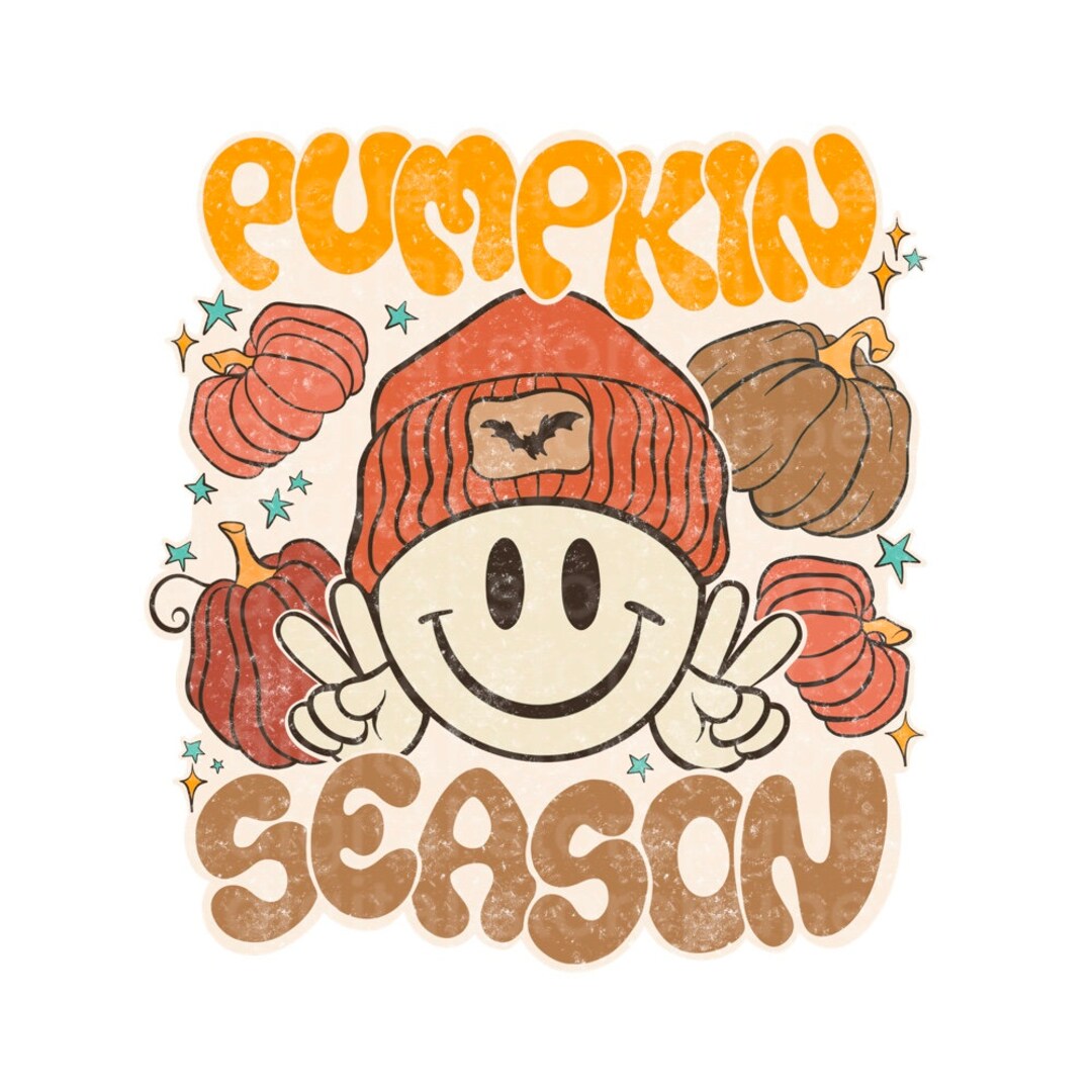 Retro Fall PNG, Pumpkin Patch Png, Groovy Pumpkins Png, Retro Autumn ...