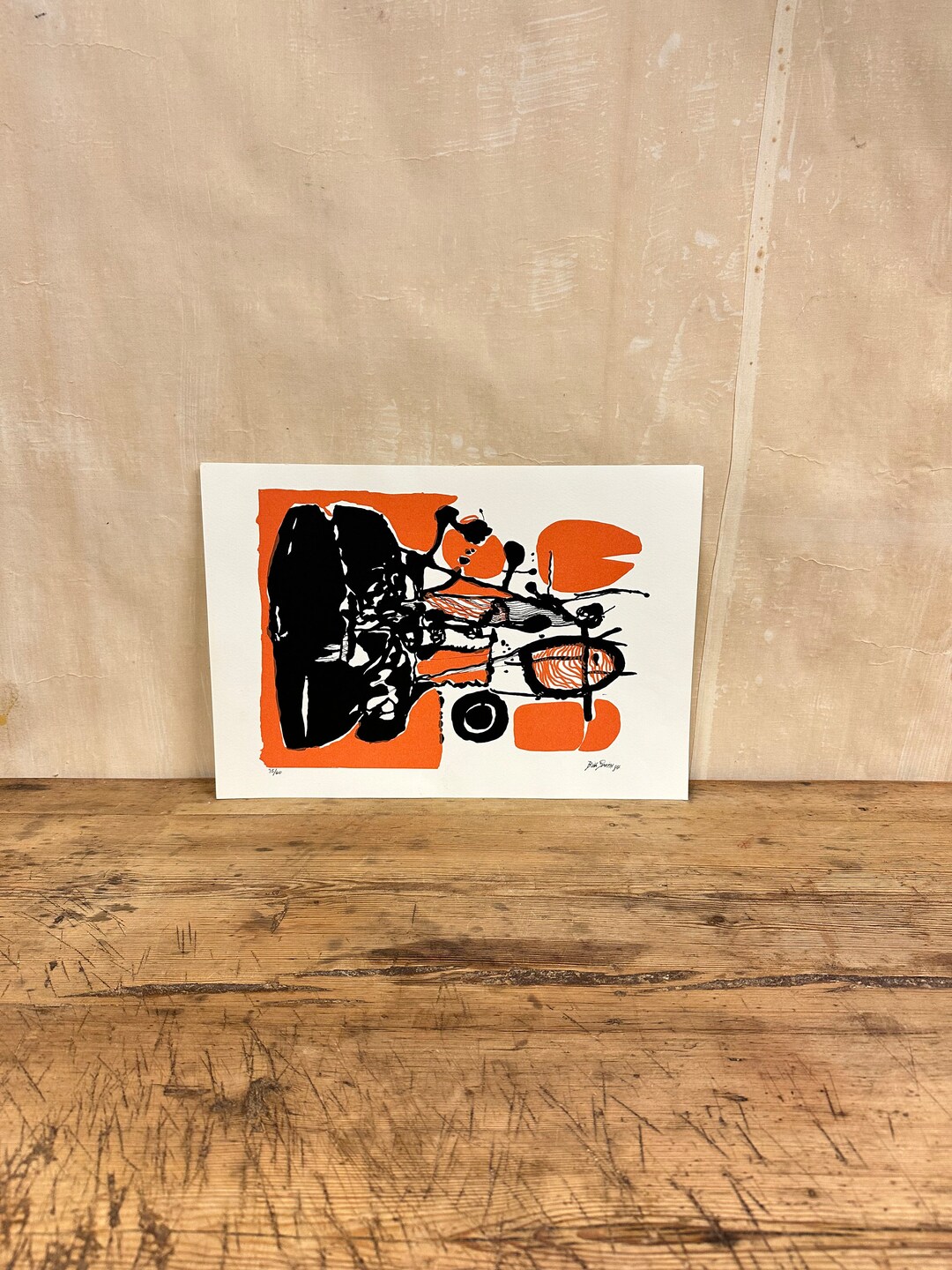Vintage Xylography Art Print par Bill Smith Édition limitée 35/40 1984 ...