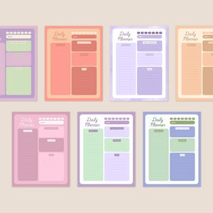 Printable Daily Planner and To-do List, Cute, Chic, Minimalist Design ...