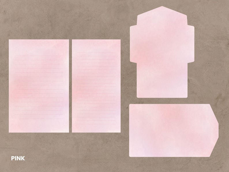 Bundle of 6 Printable Stationery Set | Cute Pastel Colors | Minimalist ...