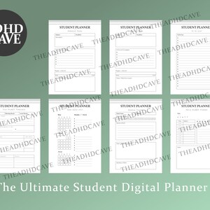 Printable Student Planner Digital Printouts | Academic Planner ...