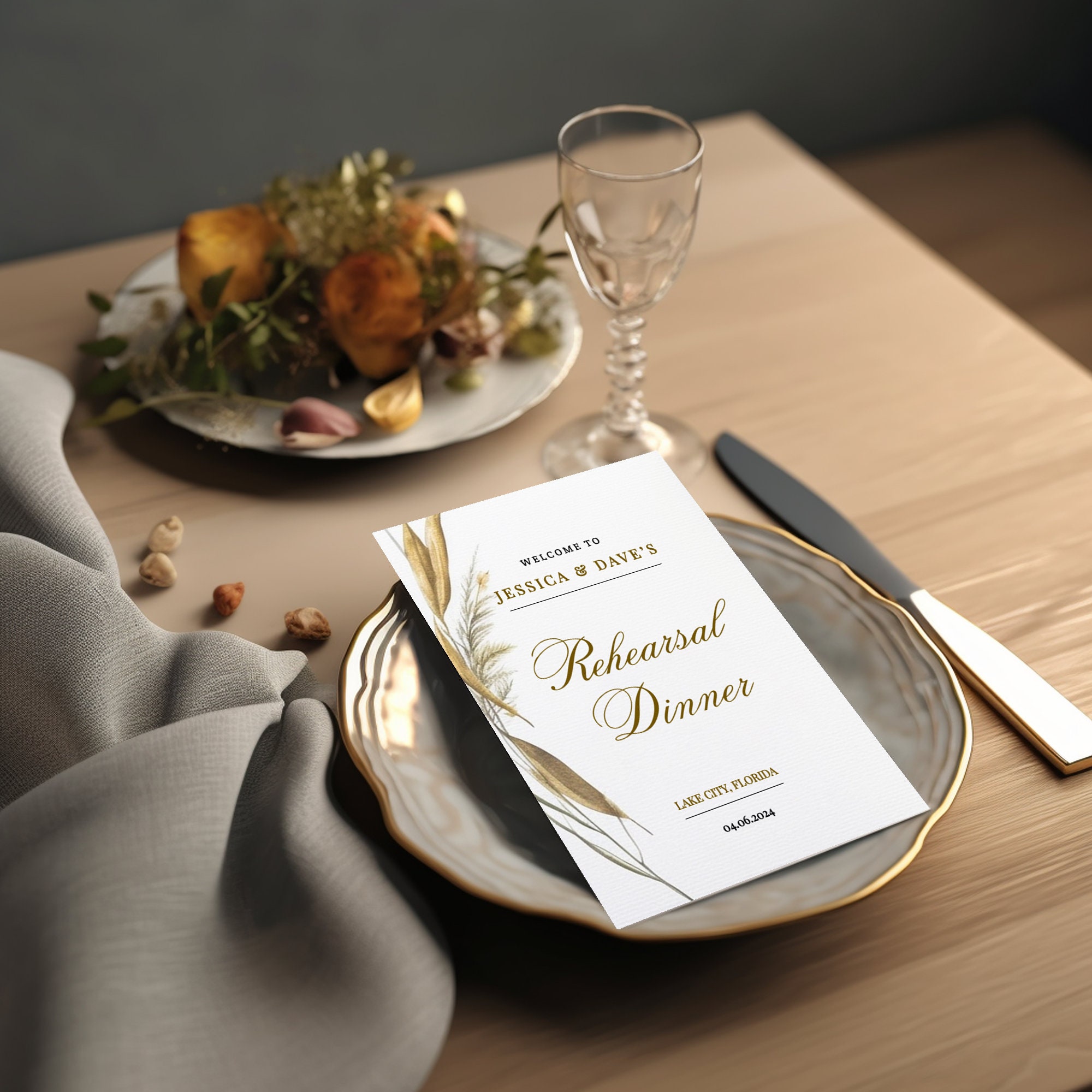Welcome Dinner Invitation,rehearsal Dinner Invitation,dinner Invitation ...