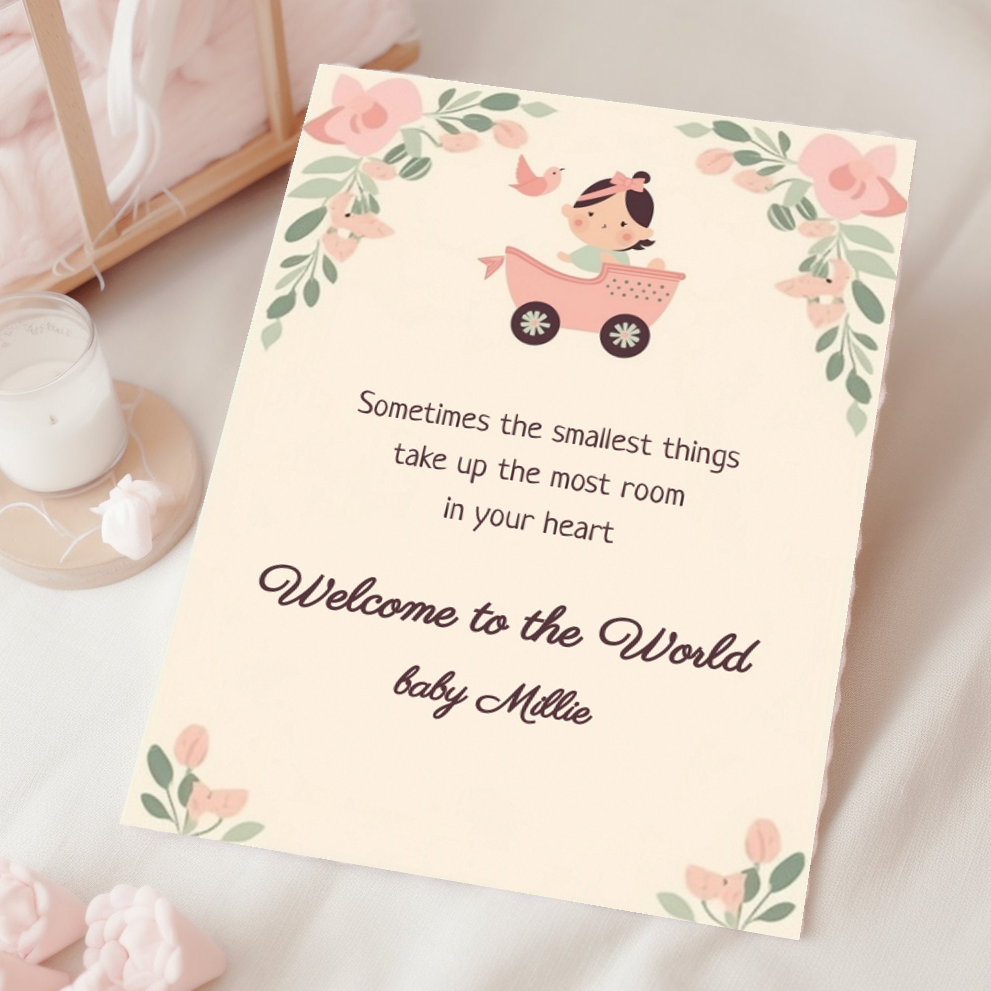 Welcome to the World,welcome to the World Card,new Baby Card,baby ...