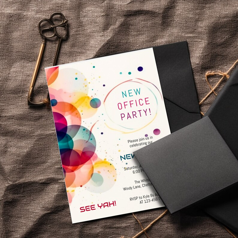 Grand Opening Invitation,new Office Invitation,company Party Invitation ...