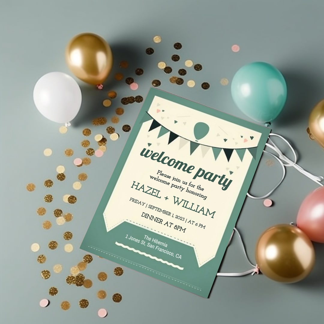 Welcome Party Invitation,wedding Welcome Party Invitation,welcome Home ...