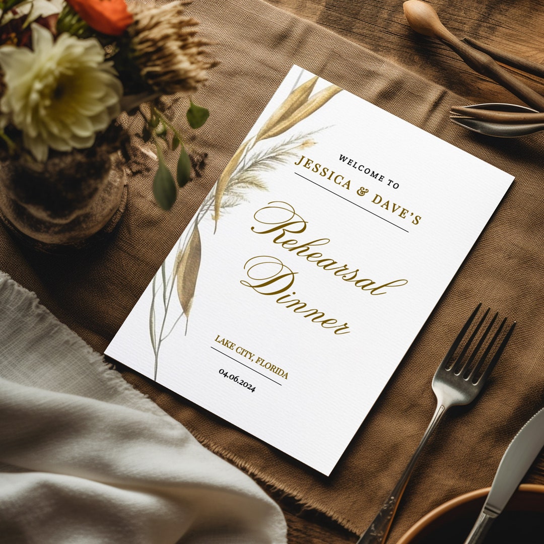 Welcome Dinner Invitation,rehearsal Dinner Invitation,dinner Invitation ...