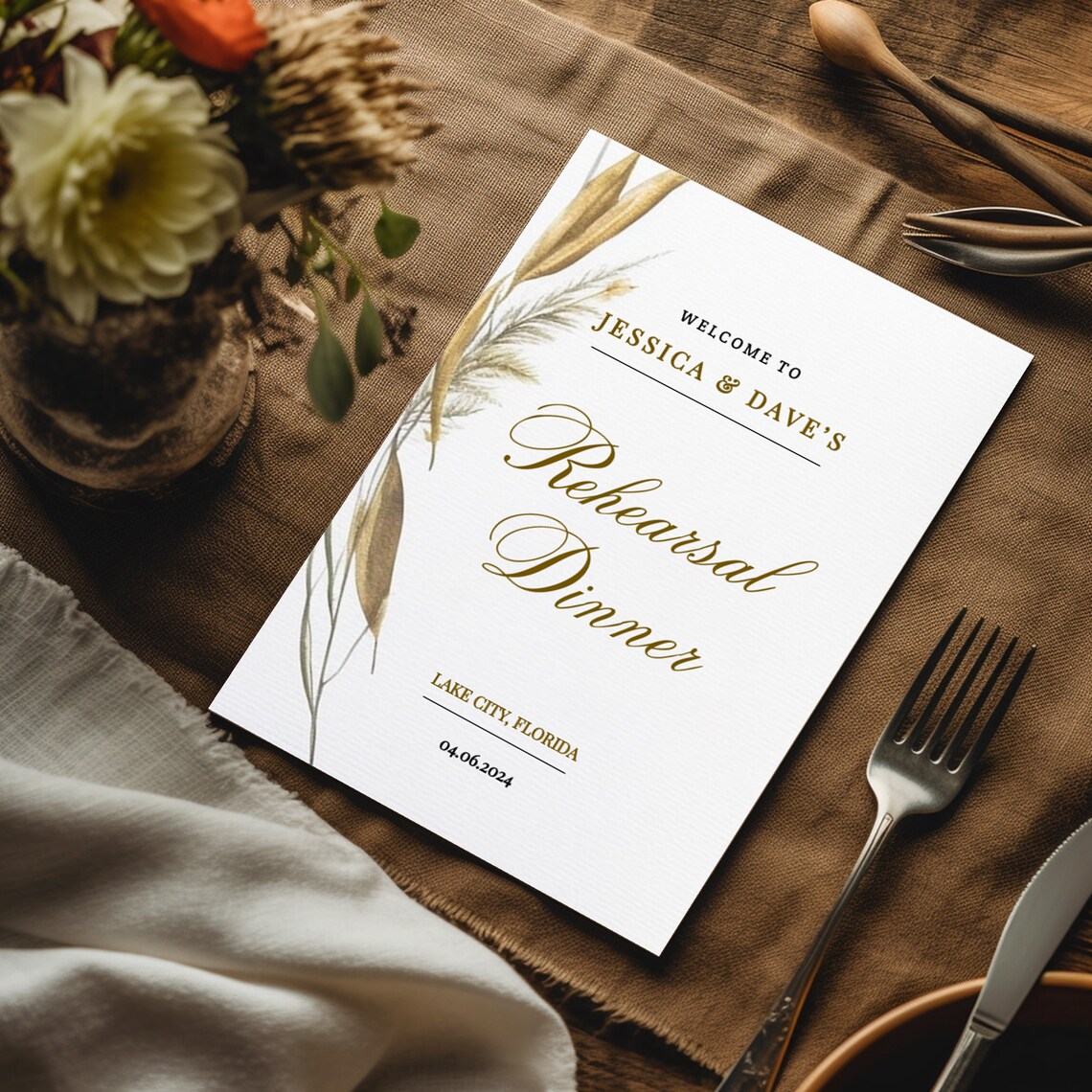 Welcome Dinner Invitation,rehearsal Dinner Invitation,dinner Invitation ...