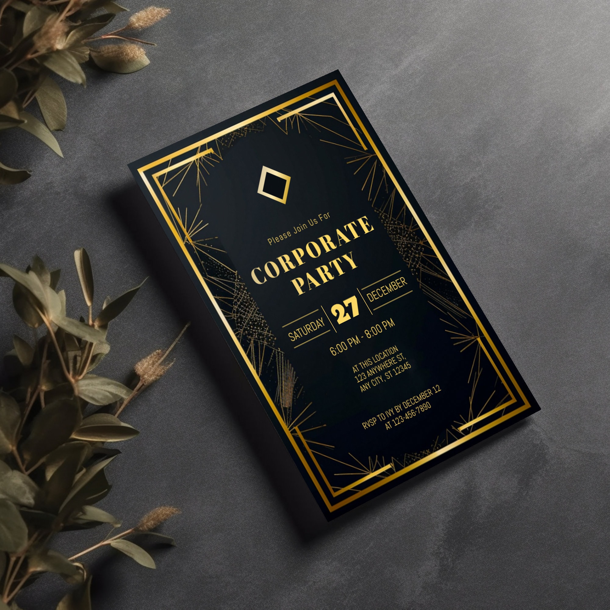 Corporate Invitation,corporate Party Invitation,invitation Digital ...