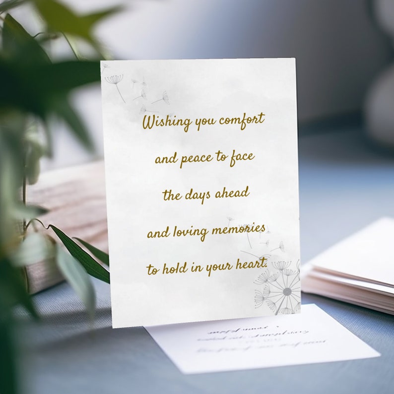 Cousin Sympathy Card,downloadable Sympathy Card,sympathy Card in Loving ...