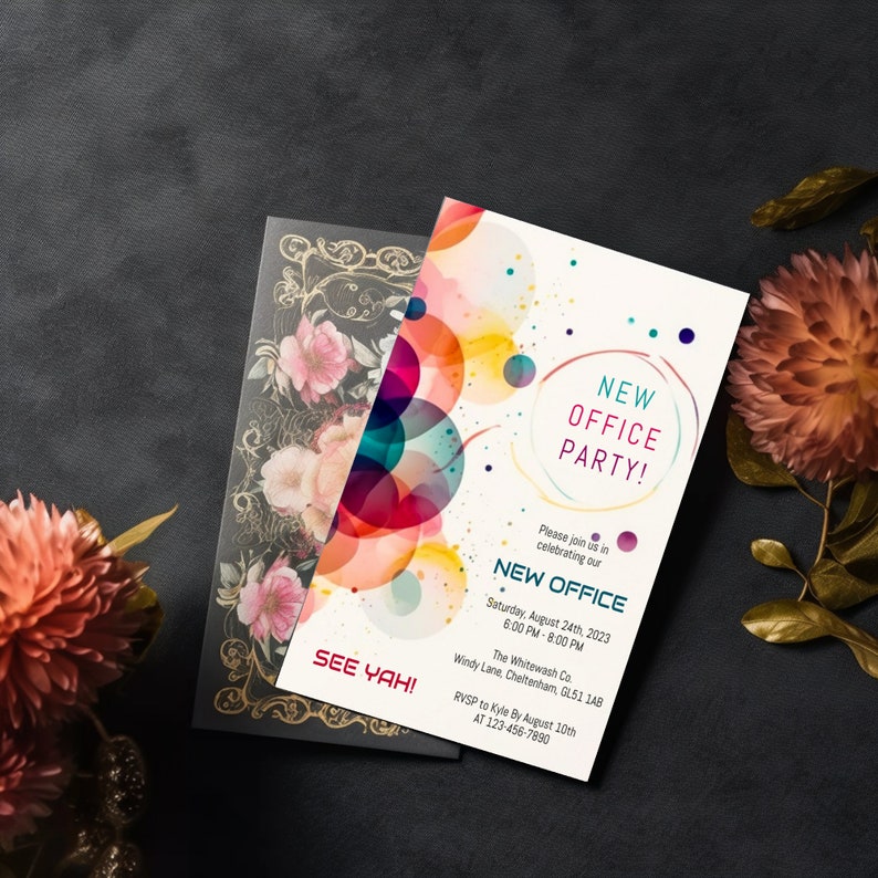 Grand Opening Invitation,new Office Invitation,company Party Invitation ...