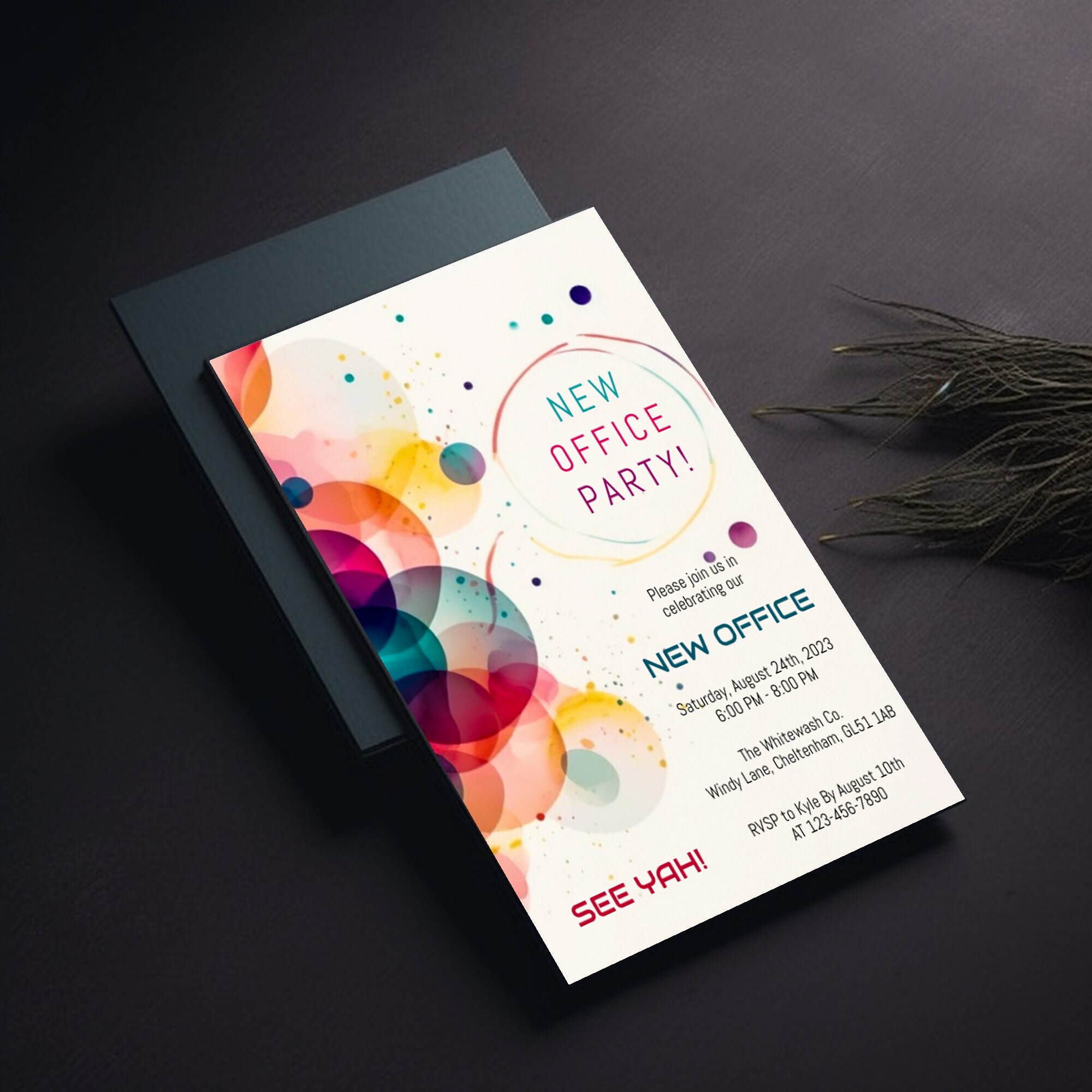 Grand Opening Invitation,new Office Invitation,company Party Invitation ...