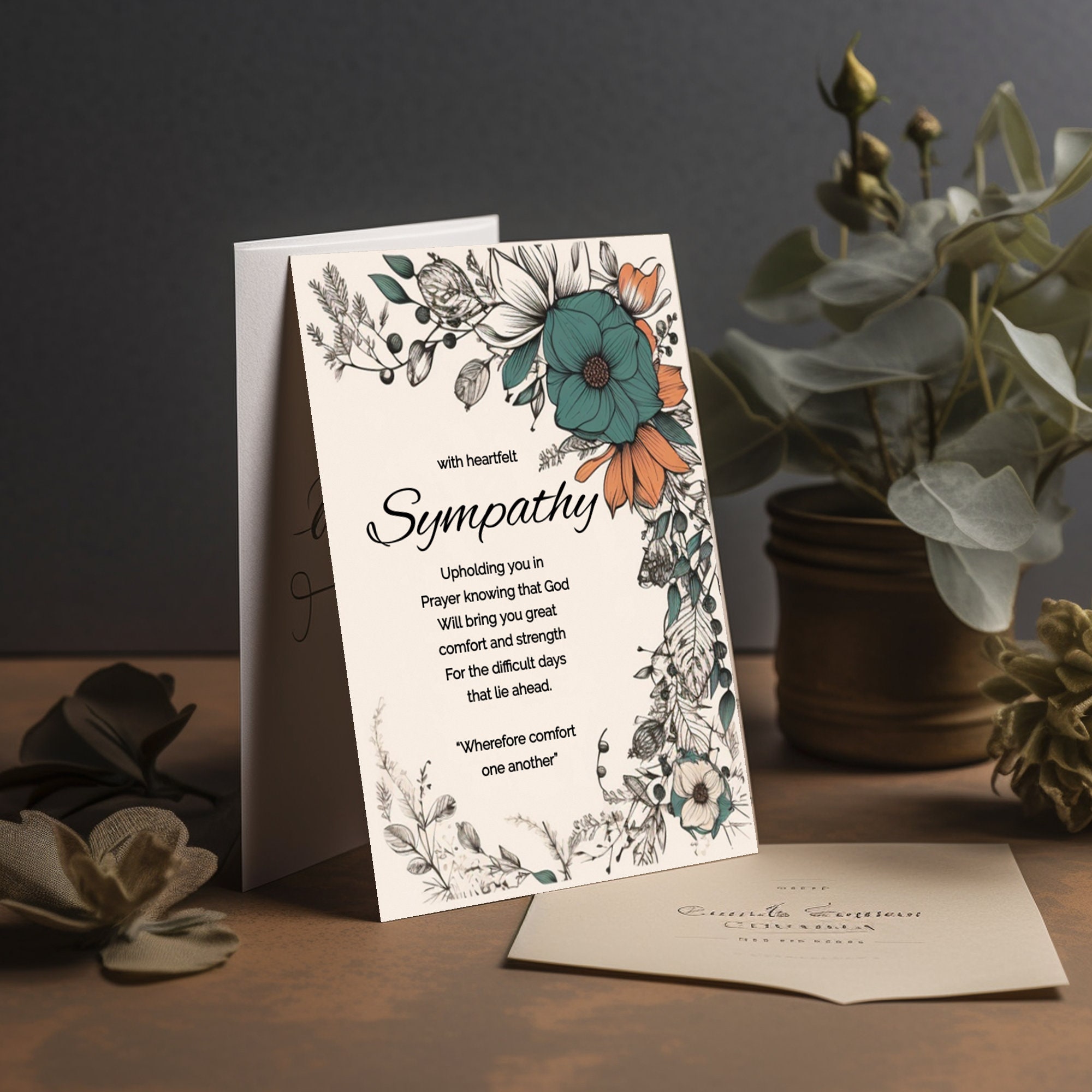 Sympathy Card Printable,bereavement Card,instant Download Card,sorry ...