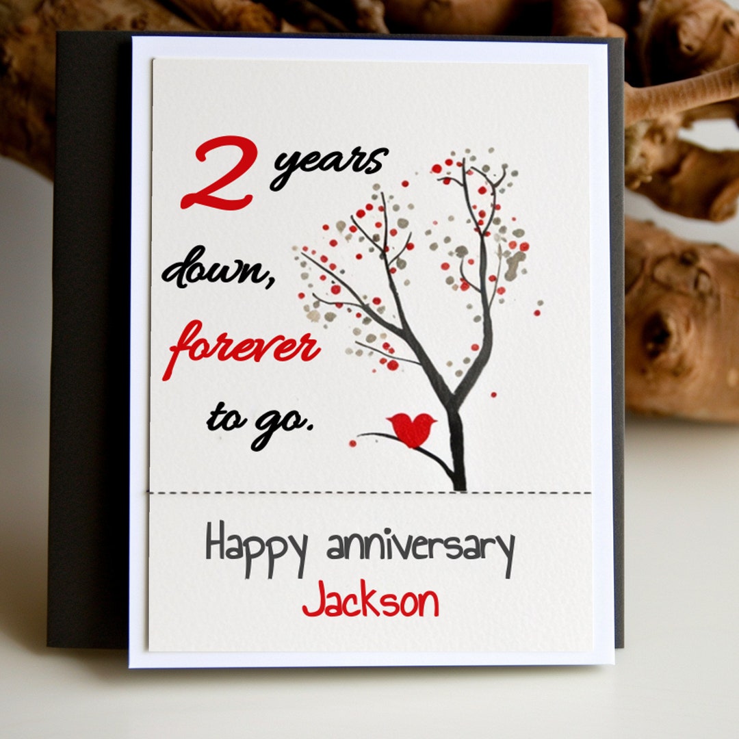 2 Year Anniversary, 2 Year Anniversary Card,2nd Anniversary Card,2nd ...