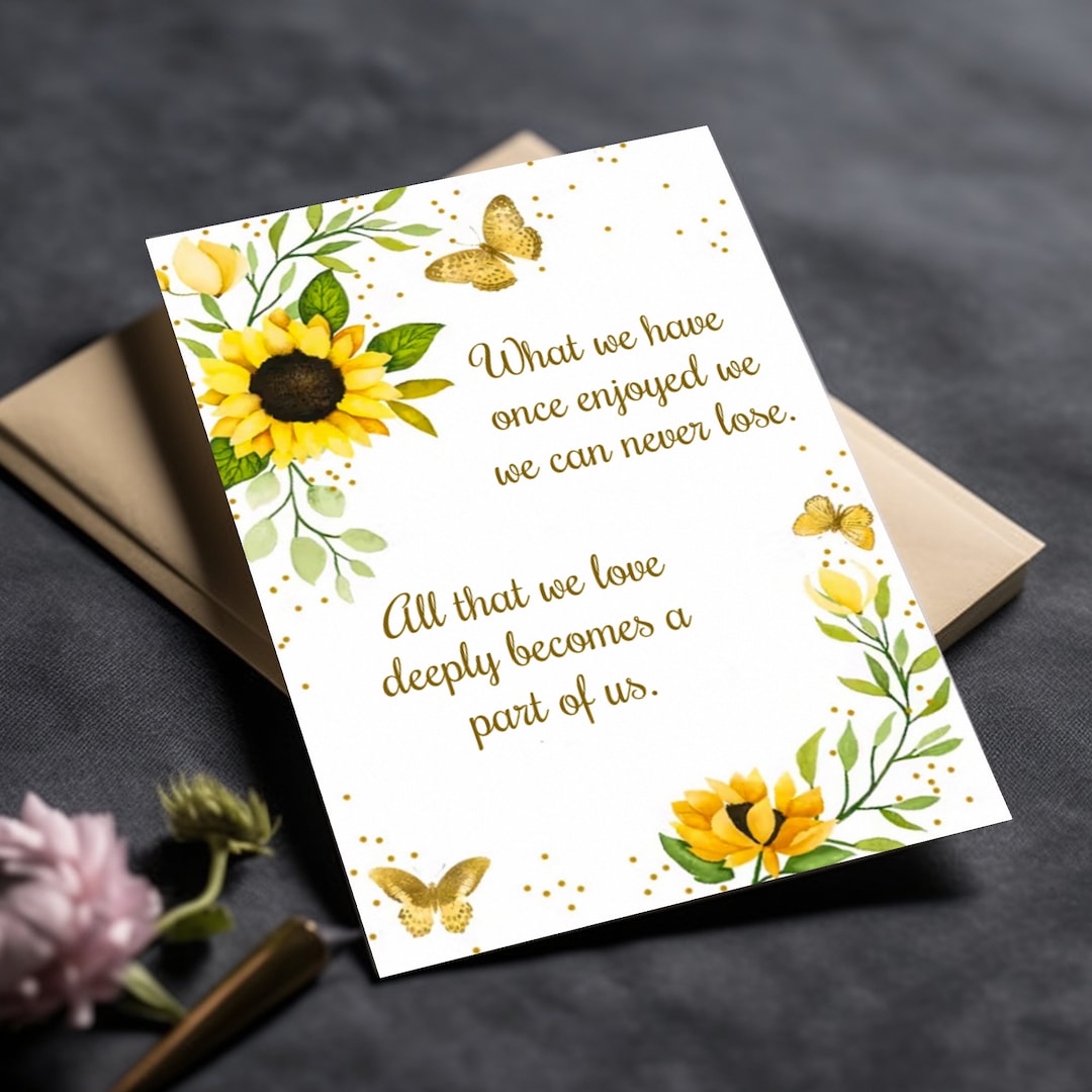 Condolence Butterfly Card,condolence Card,sympathy Card Floral,sympathy ...