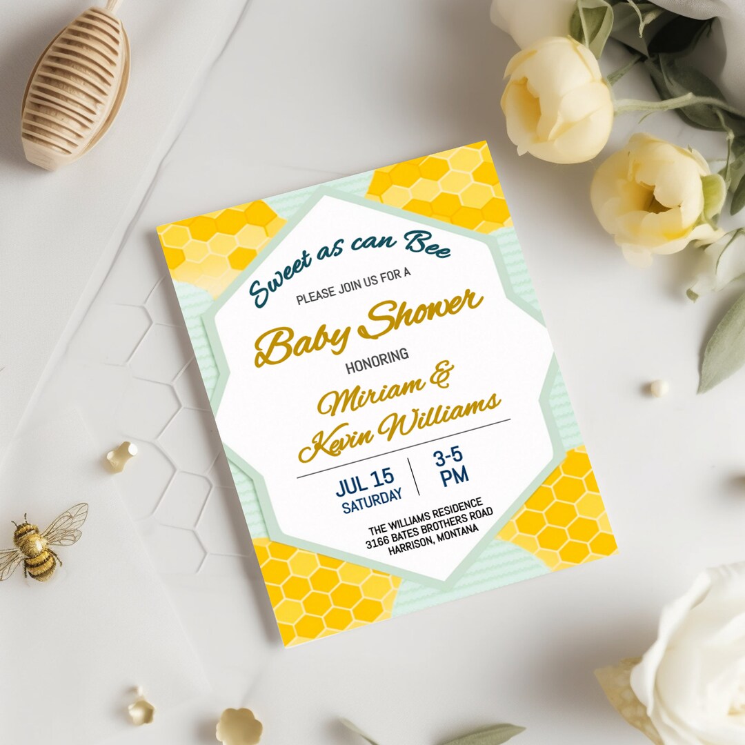 Invitación de baby shower de abeja baby shower de abeja baby - Etsy México