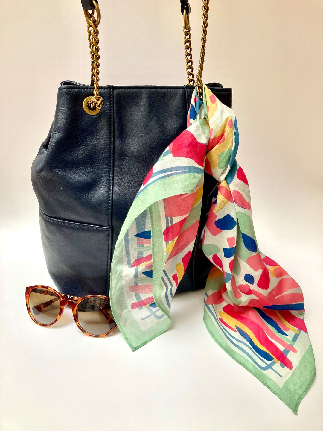 Handkerchief With Abstract Motifs and Bright Colors. - Etsy