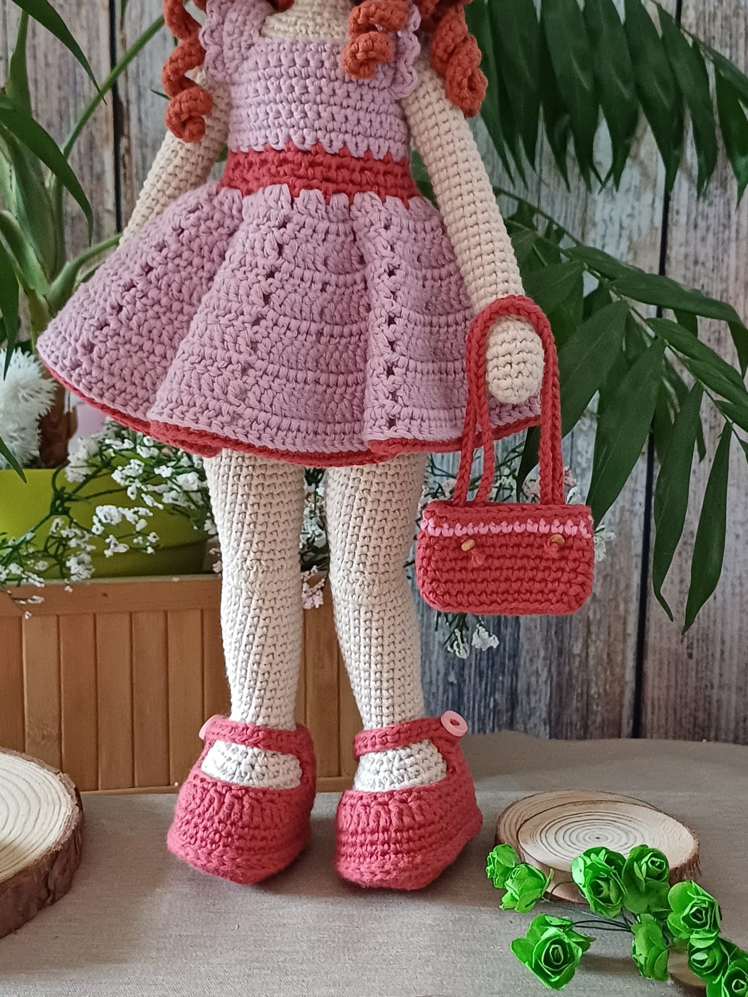 Amigurumi Dress-up Doll Pattern PDF, Crochet Doll With Removable Pink ...