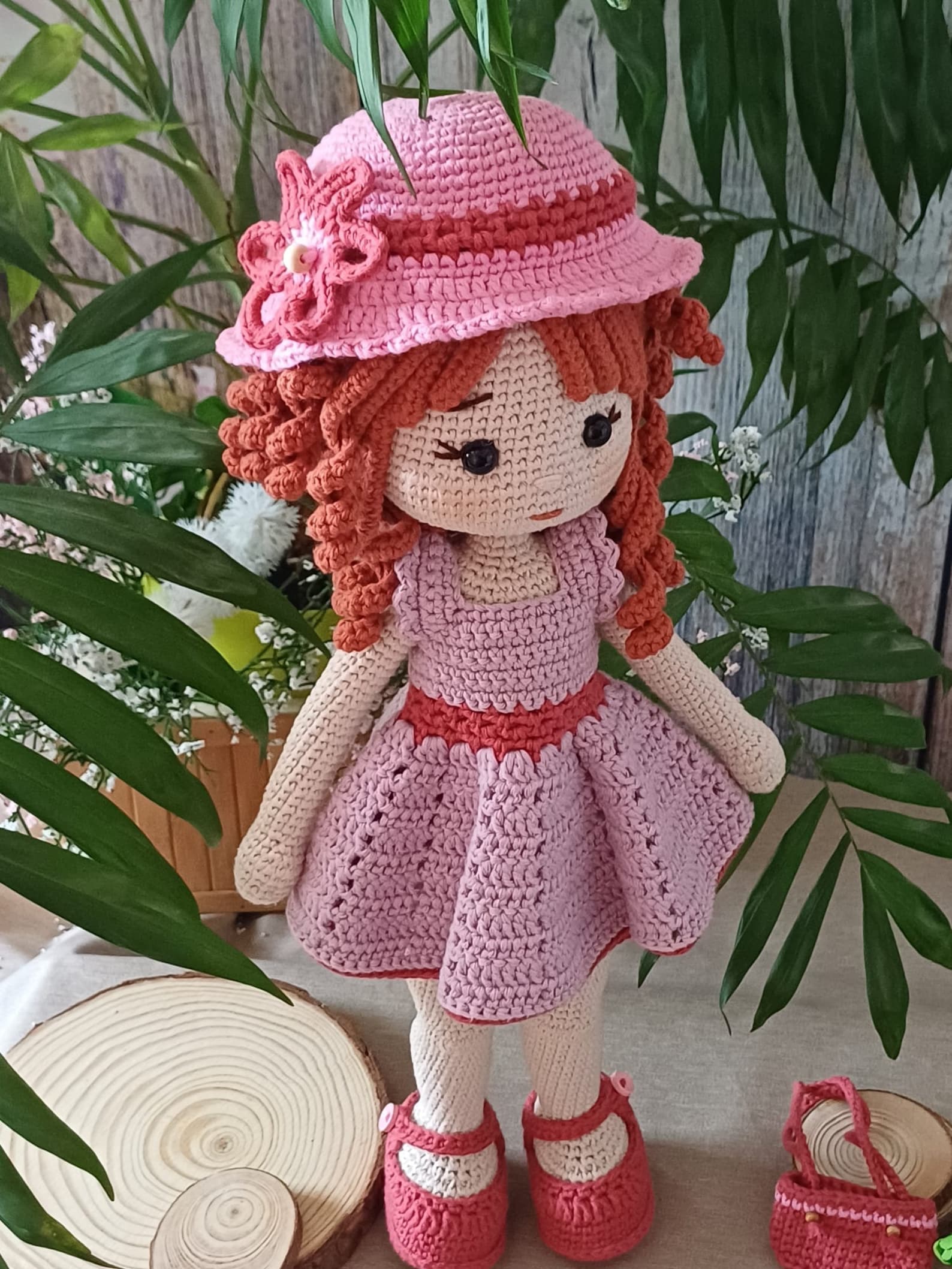 Amigurumi Dress-up Doll Pattern PDF, Crochet Doll With Removable Pink ...