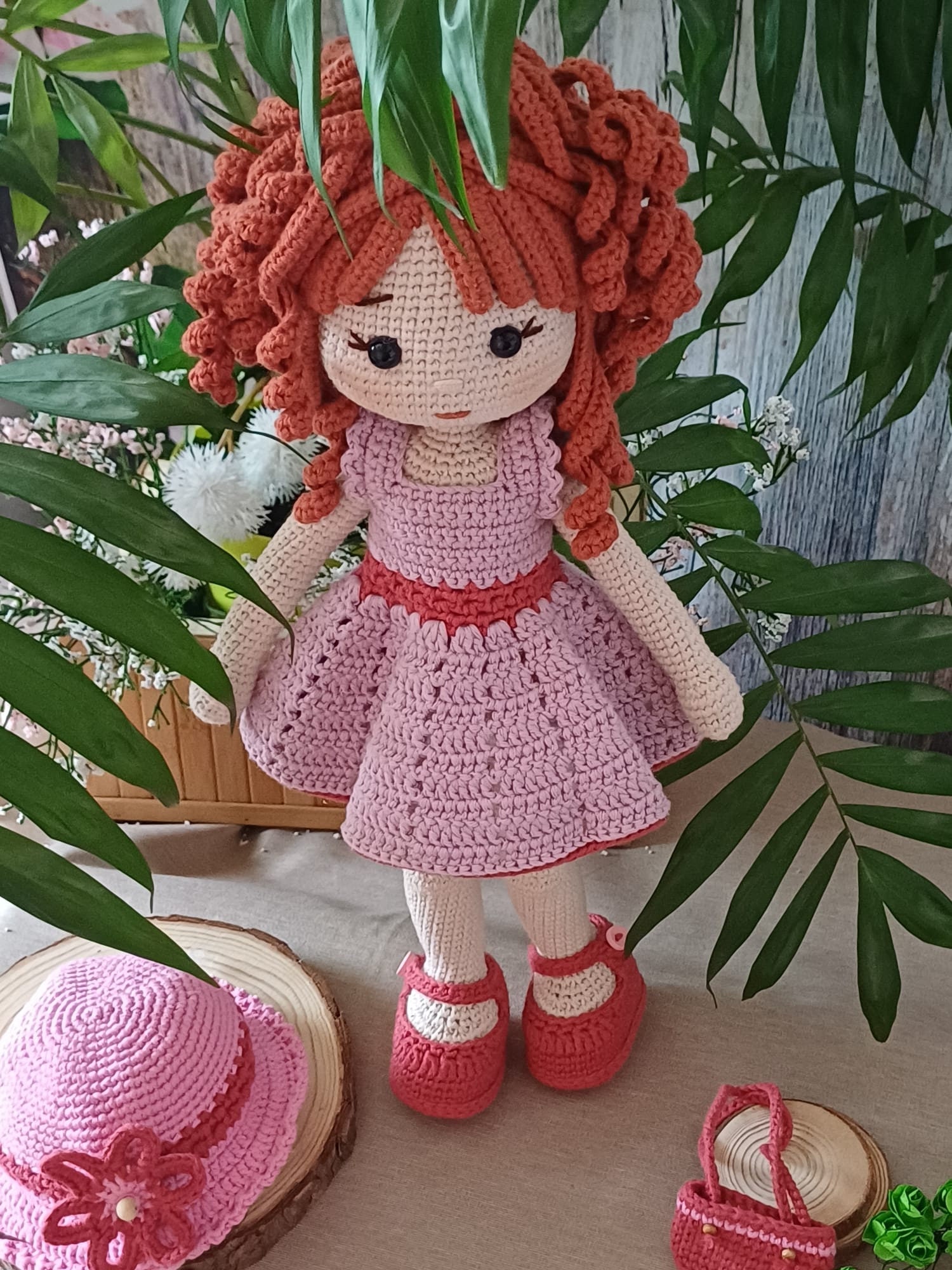 Amigurumi Dress-up Doll Pattern PDF, Crochet Doll With Removable Pink ...