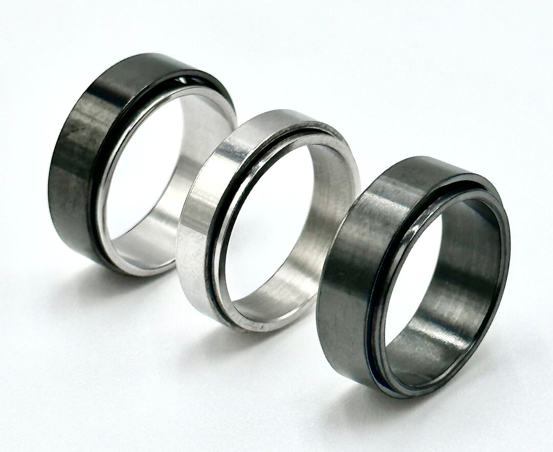 Fidget Ring, Stress Ring, Anti Anxiety Ring, Rotational Ring ...