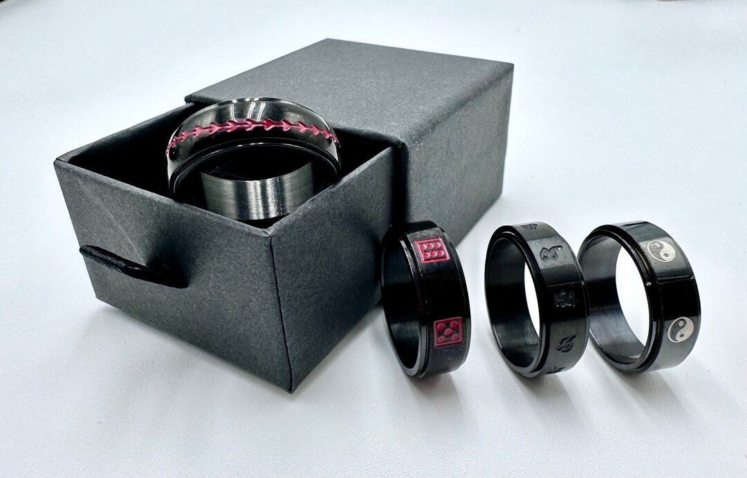Stress Ring, Spinner Ring, Fidget Ring, Rotating Ring, Meditating Ring ...