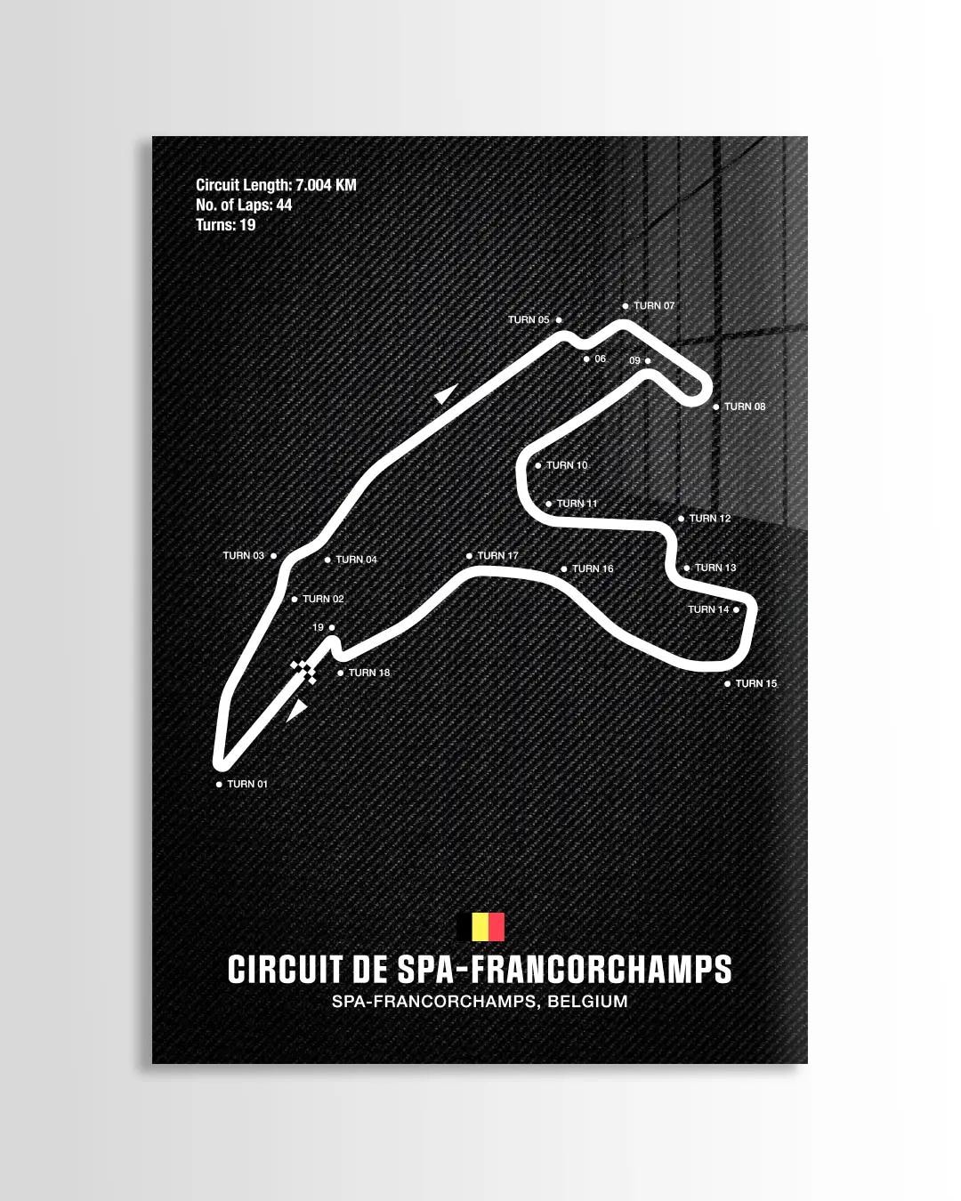 Spa Formula 1 Circuit Wall Art – Acrylic Glass or Matte - Etsy