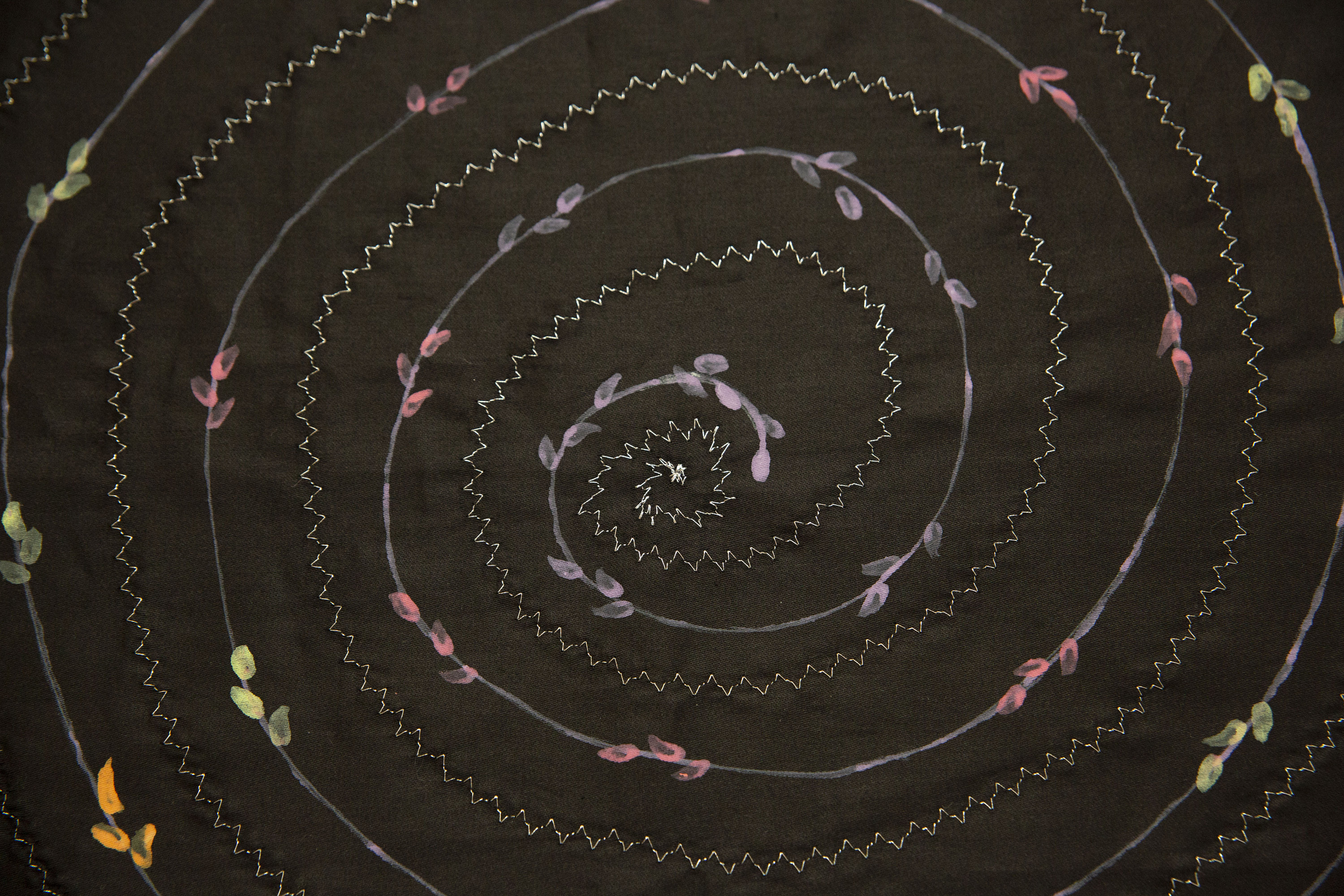 Altar Tarot Cloth, Divination Cloth, Spiral, Hand Painted Embroidered ...