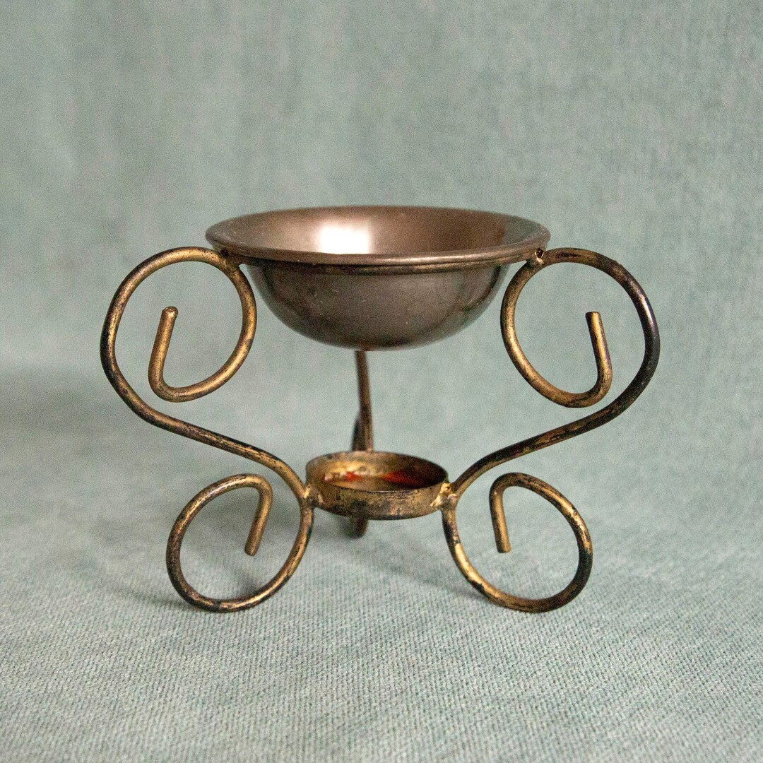 Witch Cauldron With Stand, Ritual Offering Bowl, Vintage Bowl, Antique ...