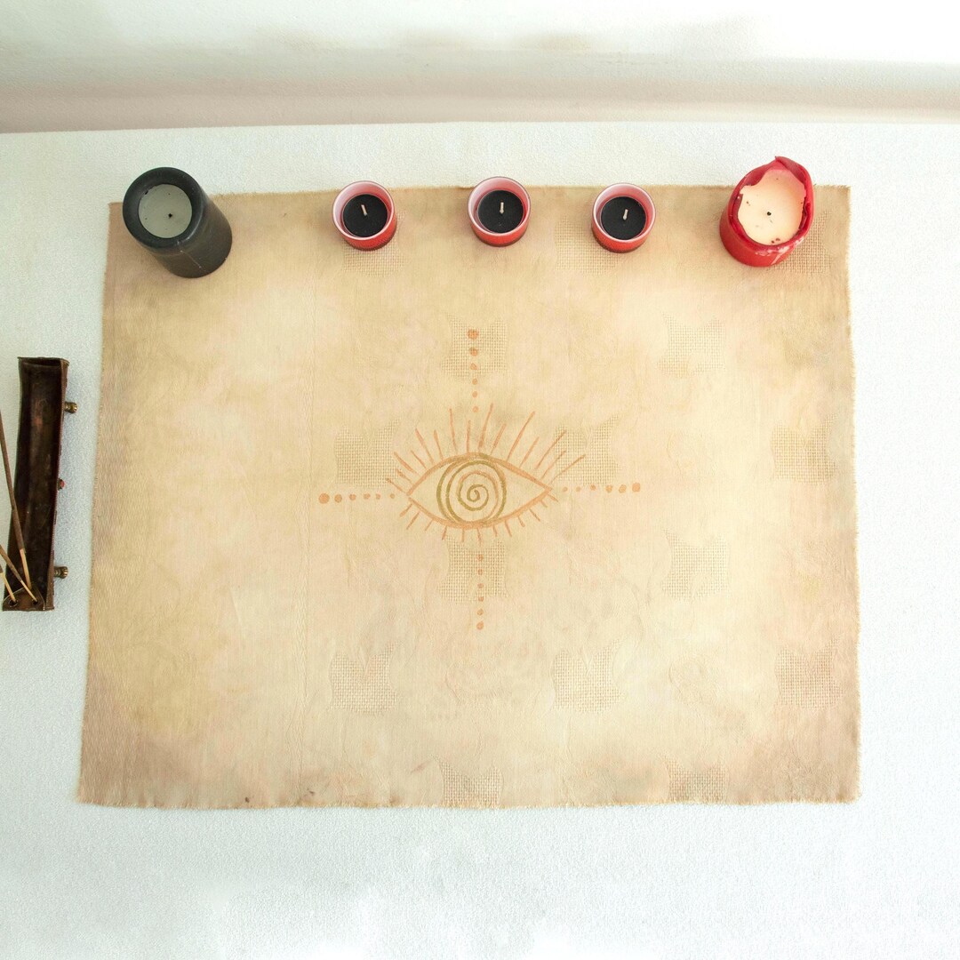 OOAK Altar Tarot Card Cloth – All Seeing Eye Divination Cloth, Handmade ...