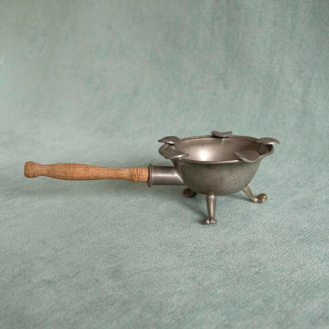 Witch Cauldrons, Ash Tray, Vintage Pewter Bowl With Handle, Antique ...