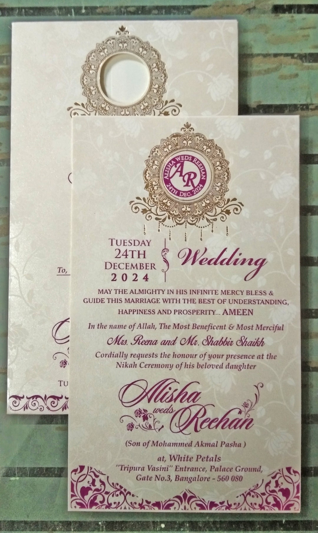 Wedding Invitation S Unique Die Cut Pattern Wedding Invitation - Etsy