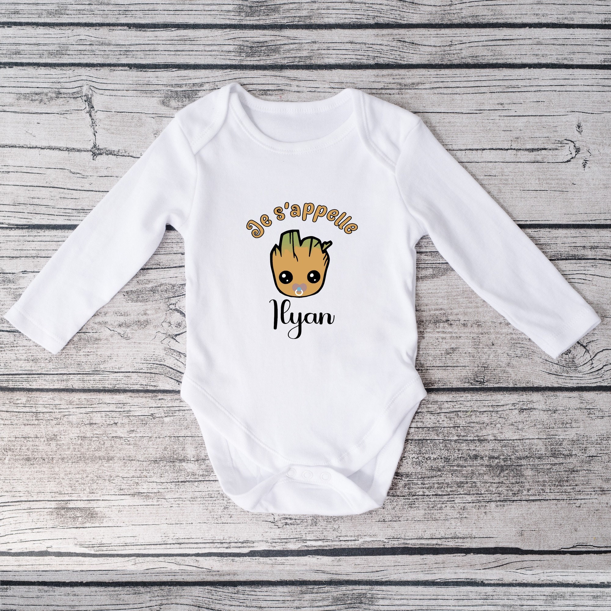 Body bébé personnalisé, body bébé GROOT - Etsy France