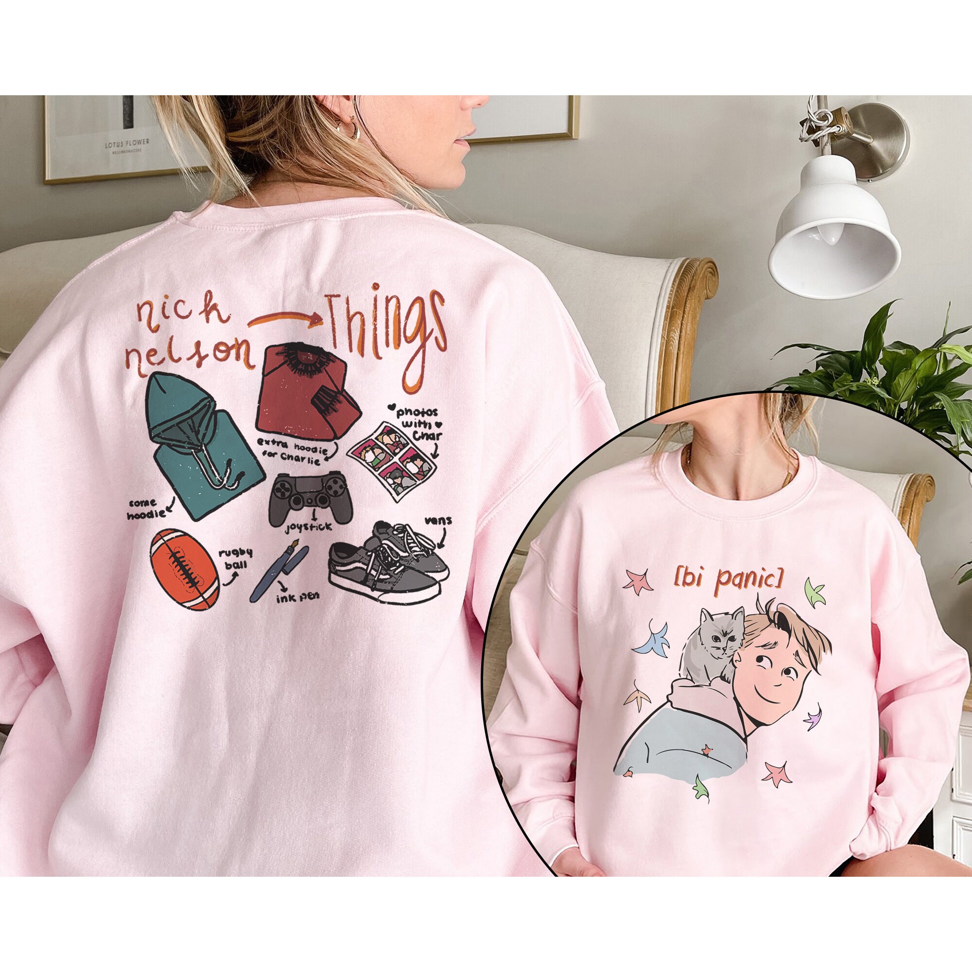 Heartstopper Bi Panic Sweatshirt, Heartstopper Merch, LGBT Pride Shirt, Nick Nelson Shirt, Nick ...