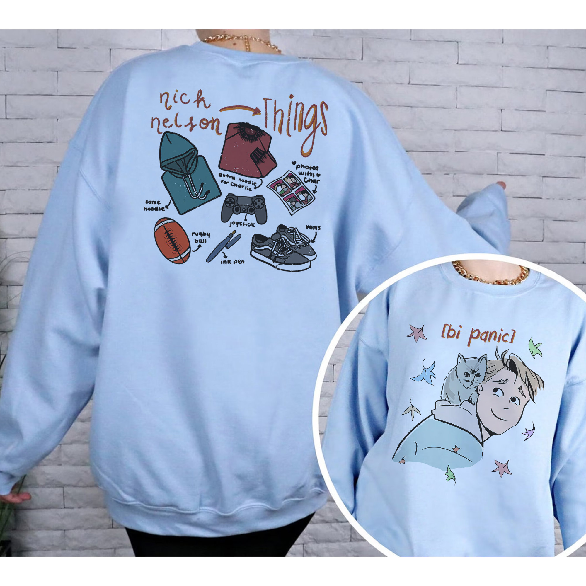 Heartstopper Bi Panic Sweatshirt, Heartstopper Merch, LGBT Pride Shirt ...
