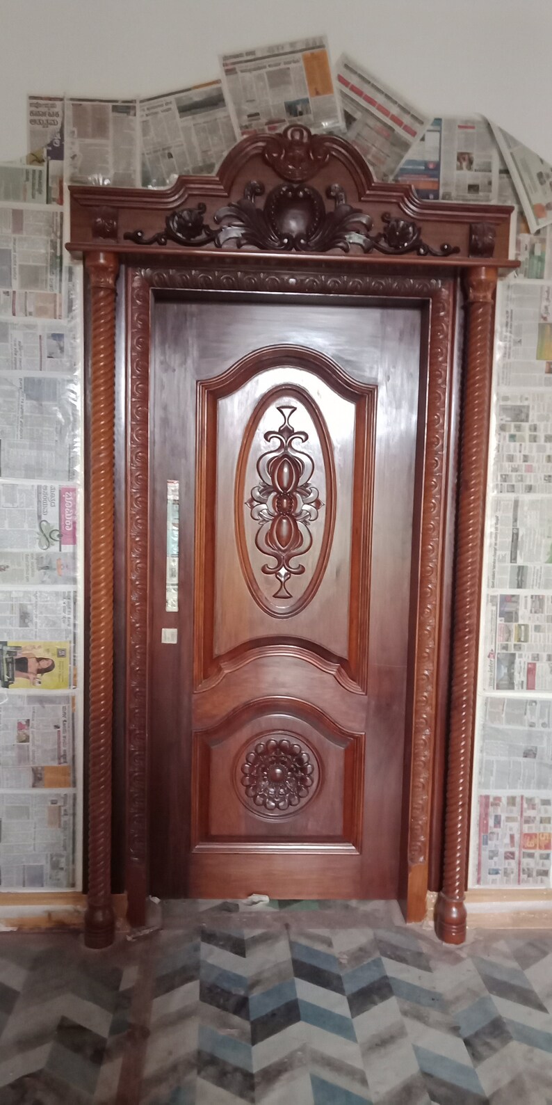 Handcrafted Teak Wood Main or Entrance Door for Home Decor - Etsy