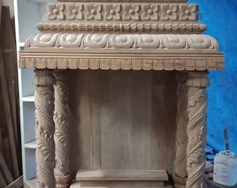 Handcrafted Teak Wood Pooja Mandir or Mantapa for Home Decor - Etsy