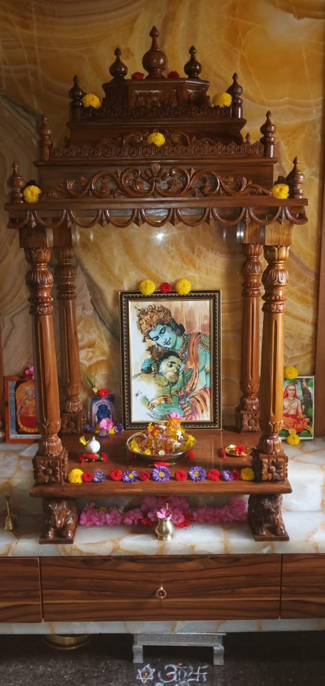 Handcrafted Teak Wood Pooja Mandir or Mantapa for Home Decor - Etsy