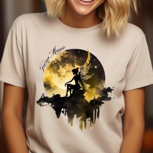 Celestial Fairy Shirt, Fairy Magic Tee, Moon Stars Tee, Magical Shirt ...