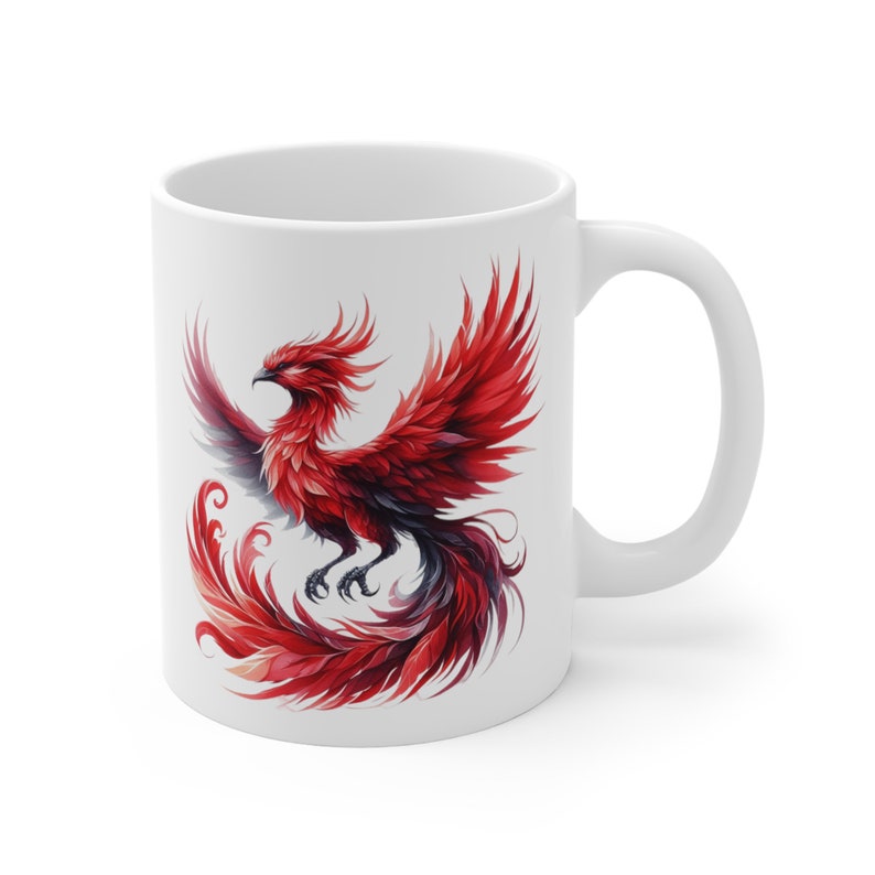 Fire Phoenix Mug, Rise From the Ashes Mug, Rebirth Inspirational ...
