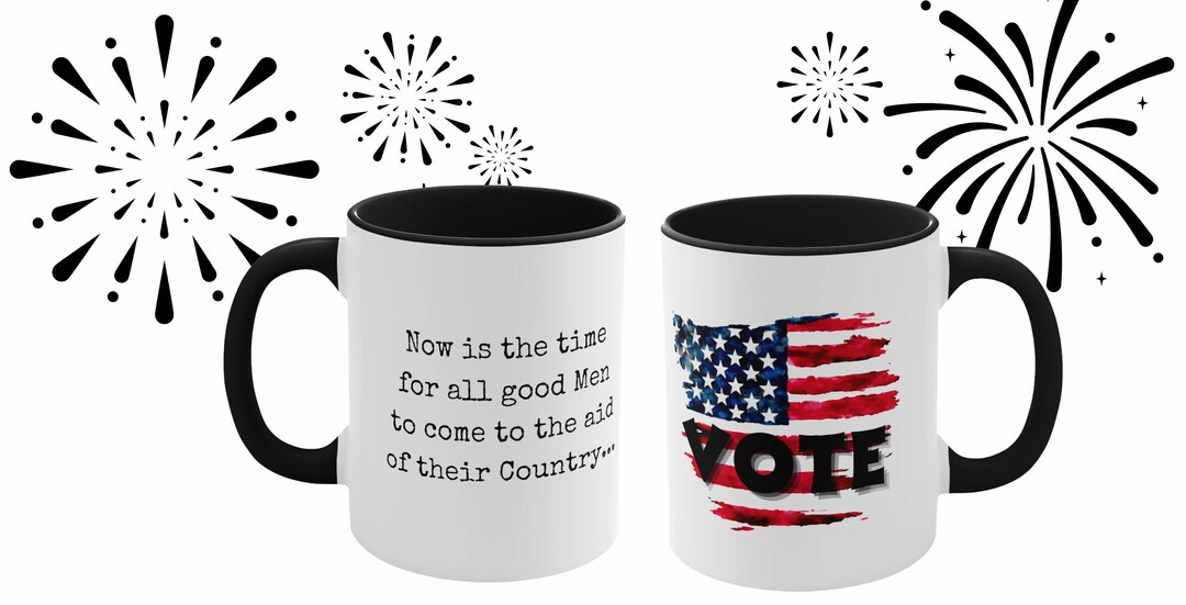 American Flag Voting Mug, Election Season Mug, Patriotic American Flag ...