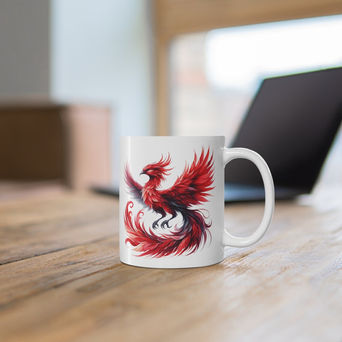 Fire Phoenix Mug, Rise From the Ashes Mug, Rebirth Inspirational ...
