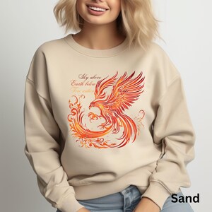 Fire Phoenix Sweatshirt for Women Majestic Phoenix Graphic Sweater ...