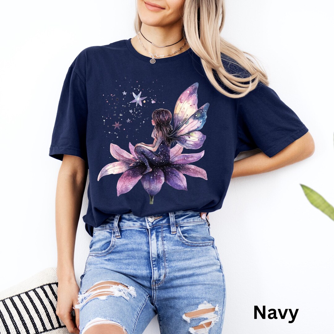 Fairy Shirt, Fairy Tee, Fairies Shirts, Celestial Fairy Floral Tee ...