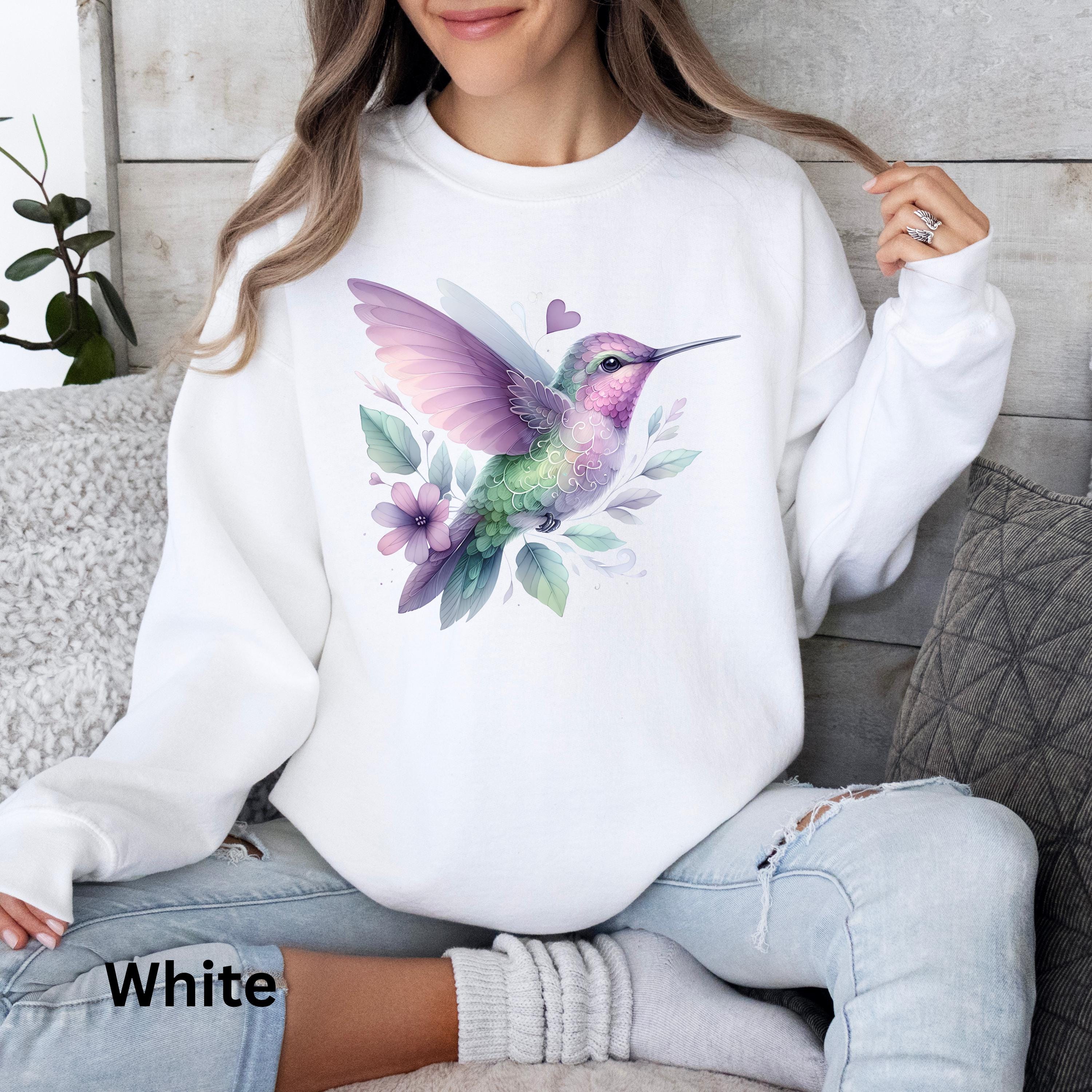 Hummingbird Sweatshirt Bird Lover Gift Nature Crewneck Wildlife ...