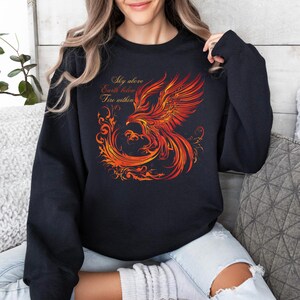 Fire Phoenix Sweatshirt for Women Majestic Phoenix Graphic Sweater ...